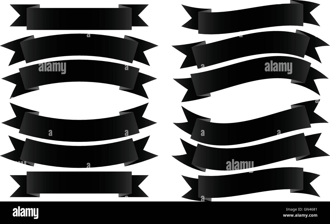 Black Ribbon Banner Clip Art