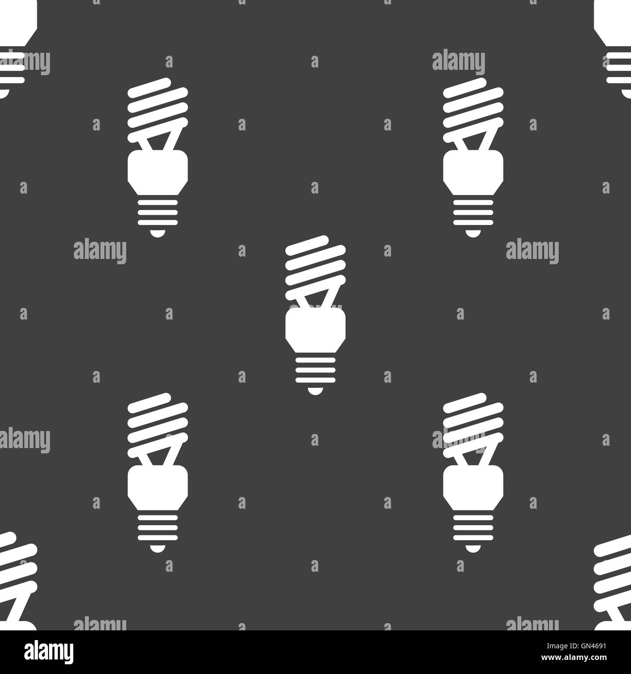 fluorescent lamp icon sign. Seamless pattern on a gray background ...