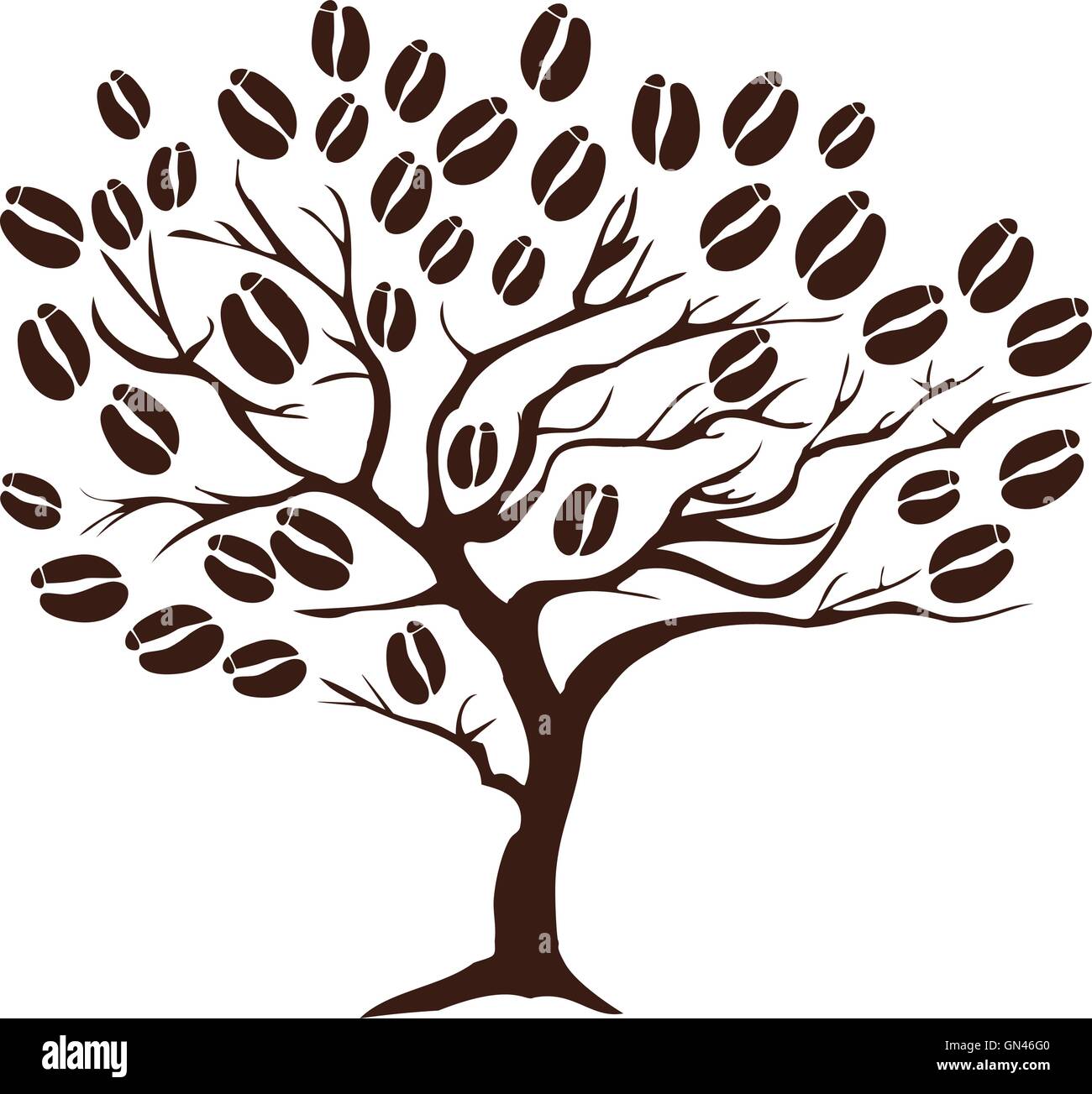 Cafe tree Stock Vector Images - Alamy