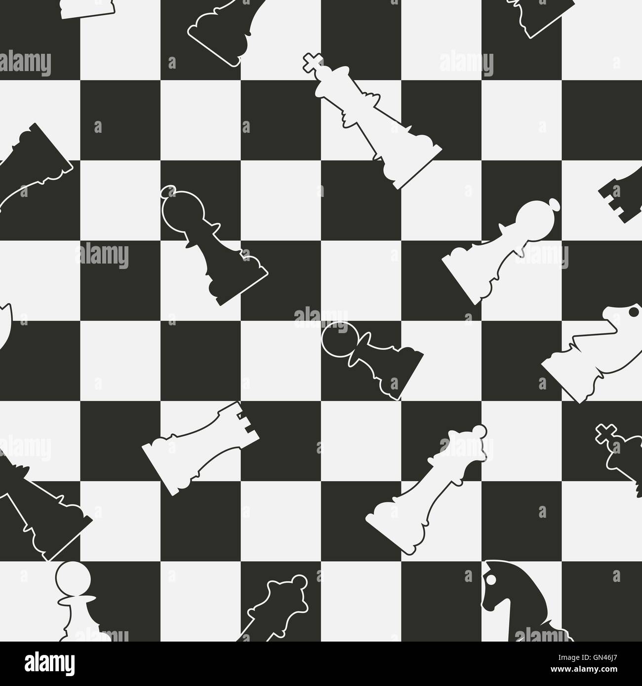 Seamless background of chess, vector illustration Stock Vector Image ...