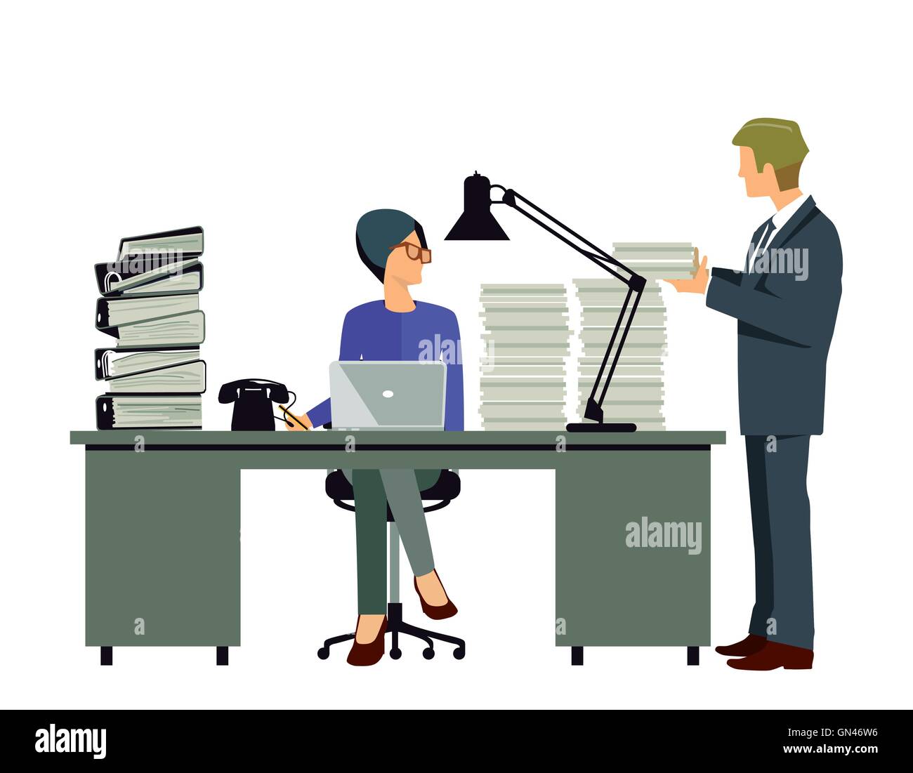 Congestion in the office Stock Vector Image & Art - Alamy