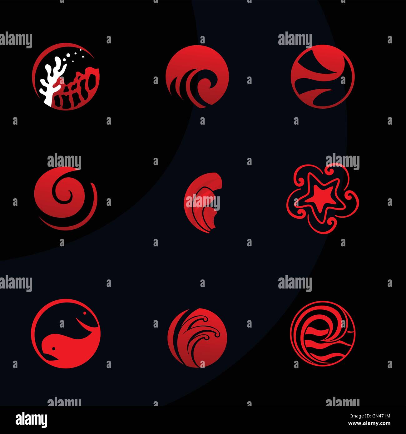 Sea icons set Stock Vector Image & Art - Alamy