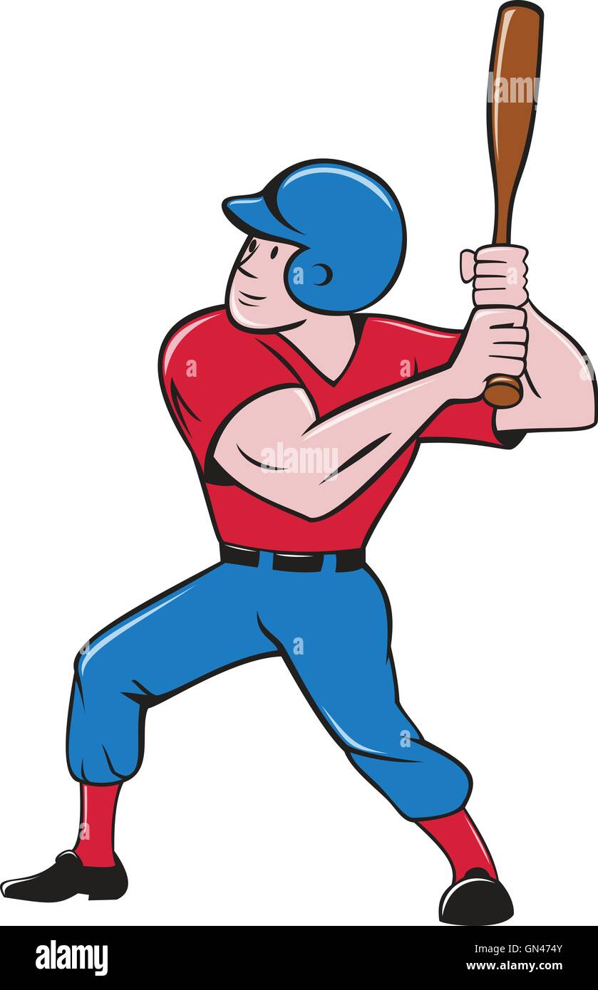 Baseball Player Batting Isolated Cartoon Stock Vector Image & Art - Alamy
