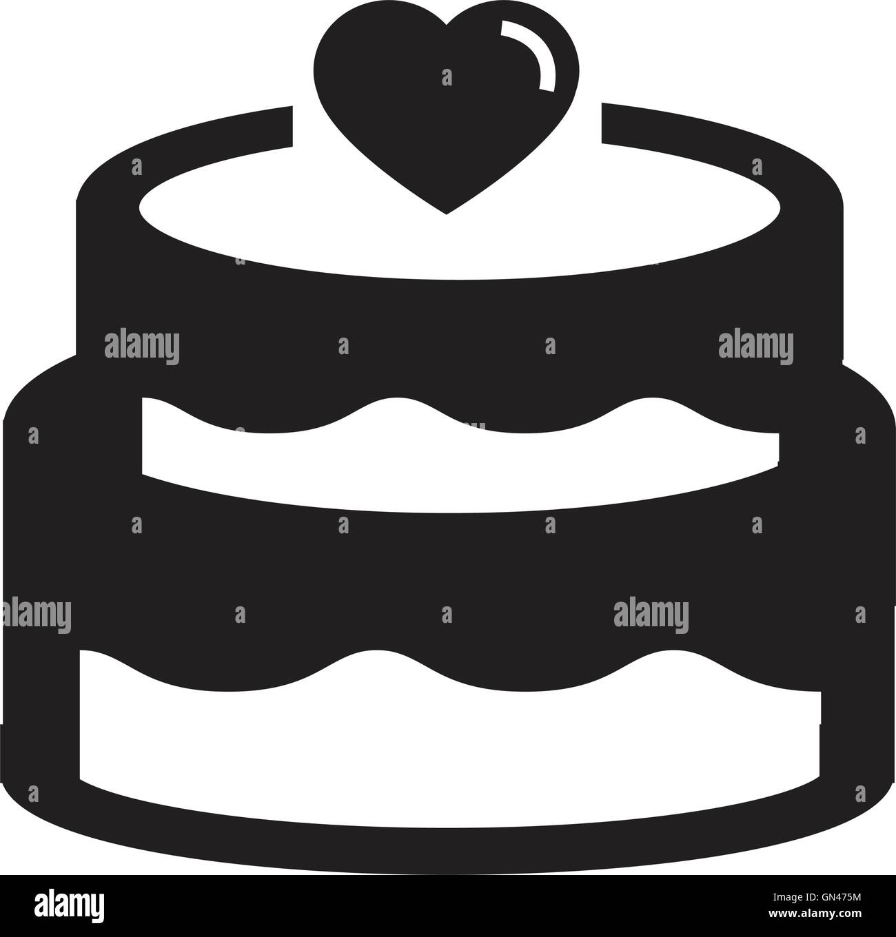 Cake icon vector symbol Stock Vector Images - Alamy