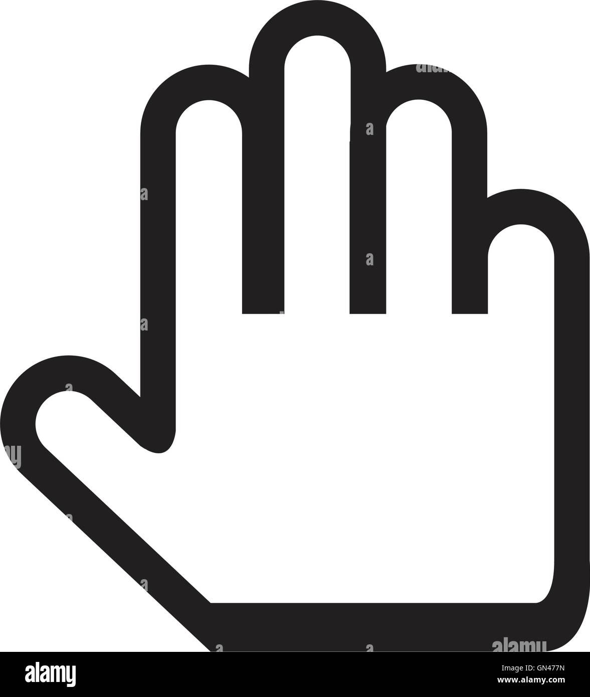 Hand gesture silhouettes Stock Vector Images - Alamy