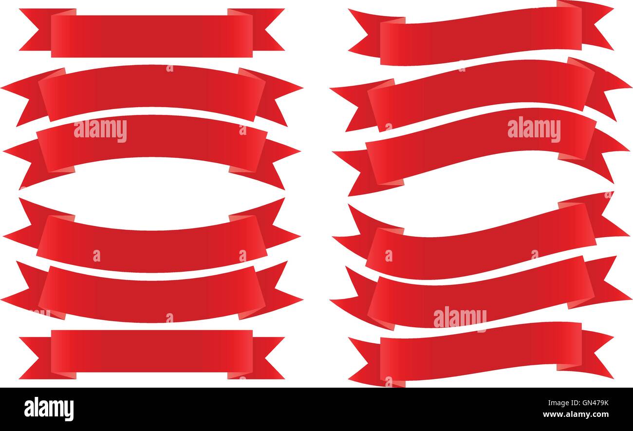 Red banner ribbon hi-res stock photography and images - Alamy