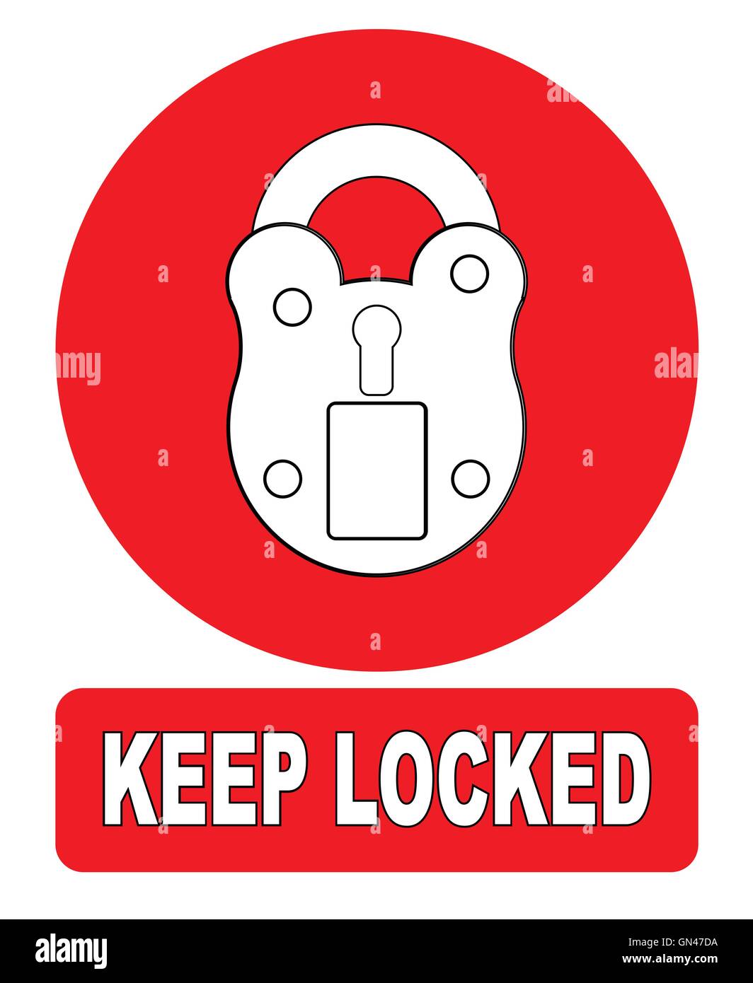 At sign and locked padlock hi-res stock photography and images - Alamy