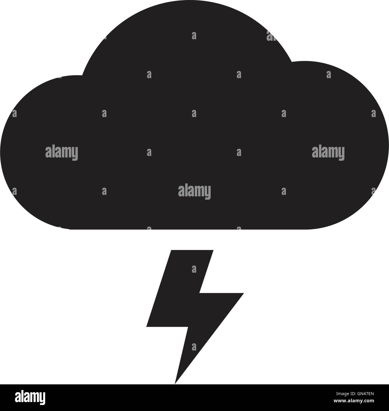 Night thunderstorm rain lightning Stock Vector Images - Alamy