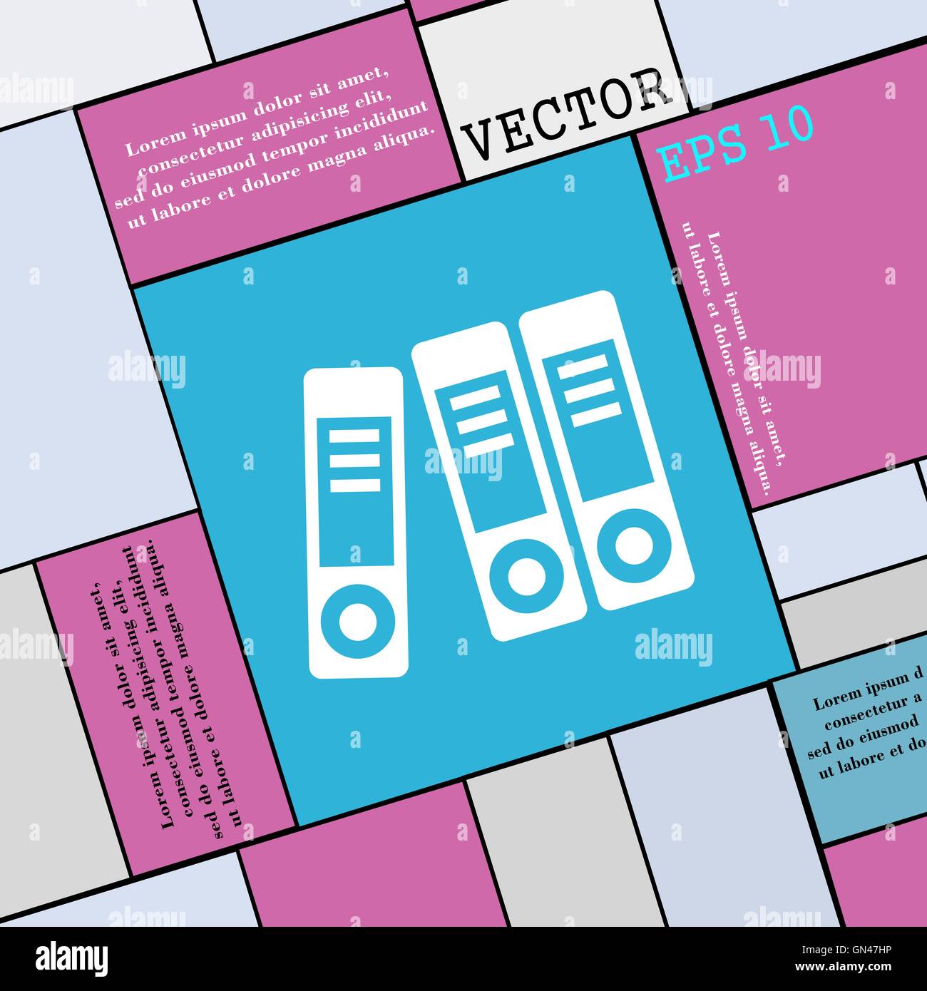 binders icon sign. Modern flat style for your design. Vector Stock ...