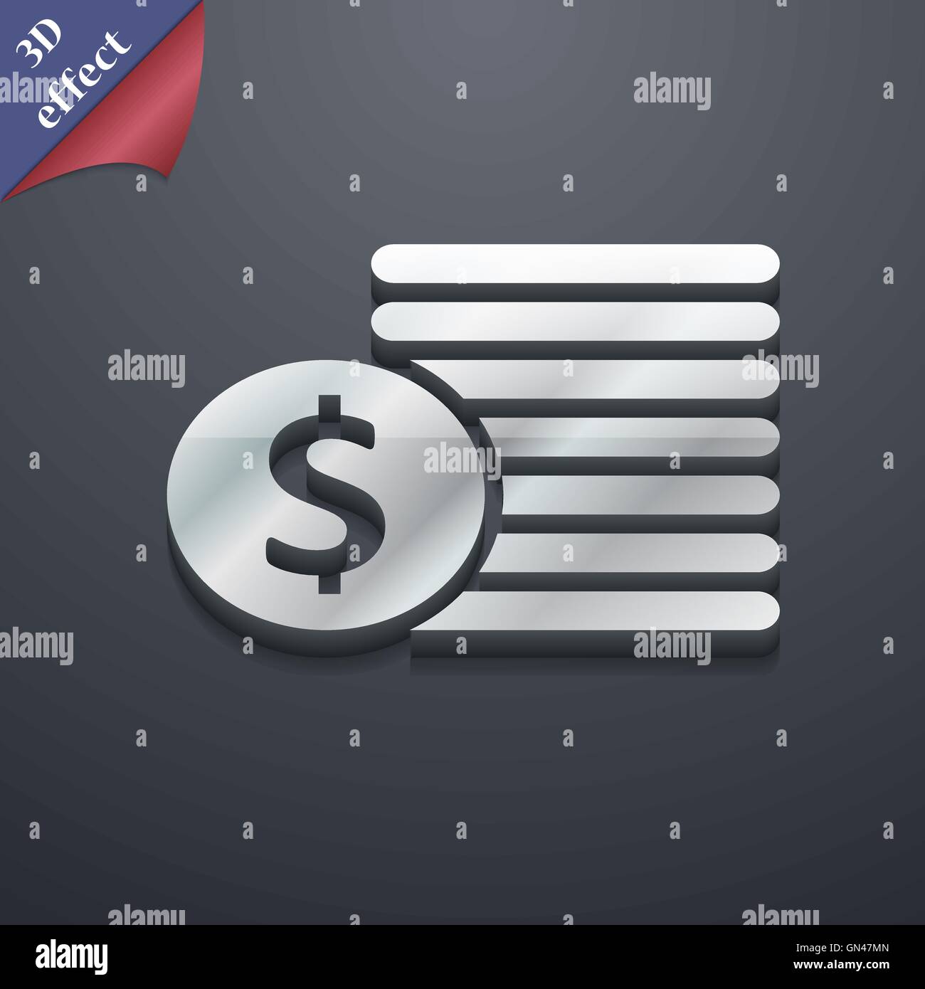 Buyer Menu icon symbol. 3D style. Trendy, modern design with space for ...