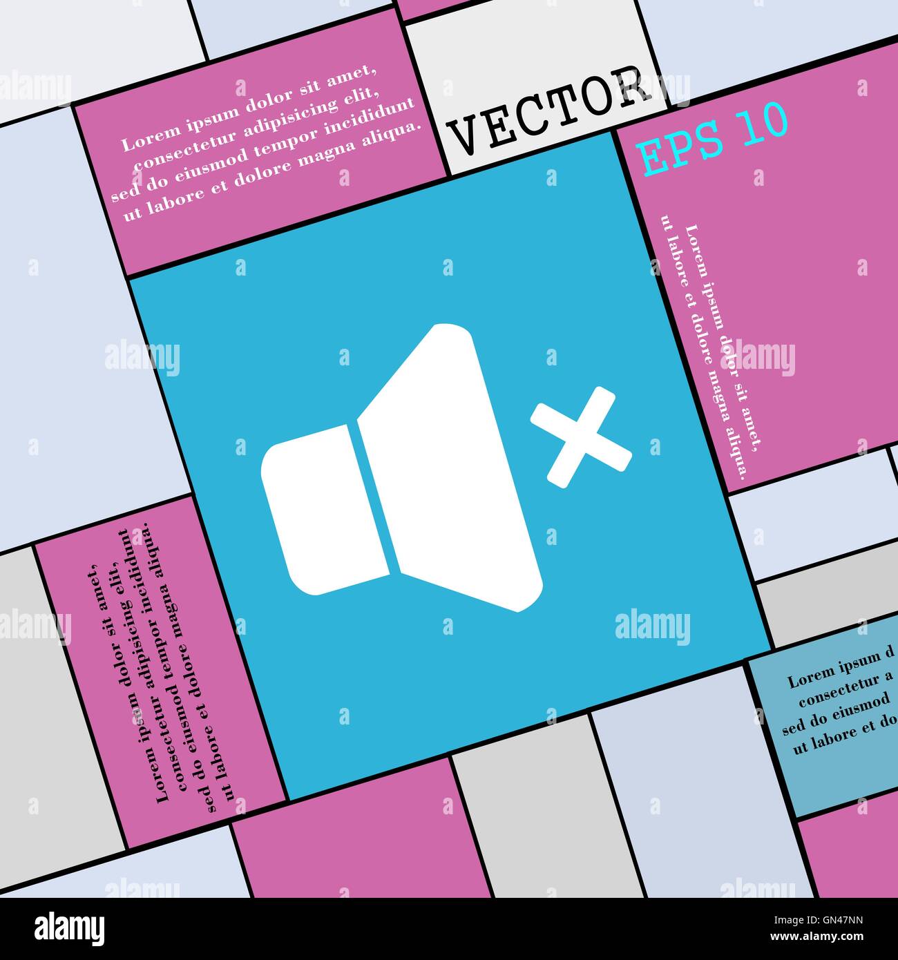 No Volume icon sign. Modern flat style for your design. Vector Stock ...