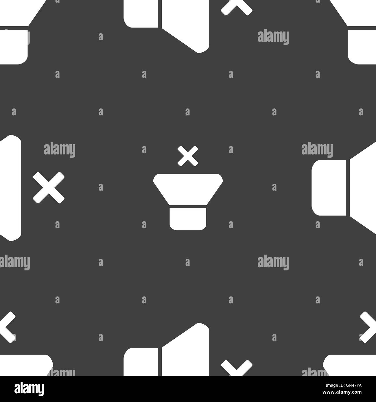 No Volume icon sign. Seamless pattern on a gray background. Vector ...