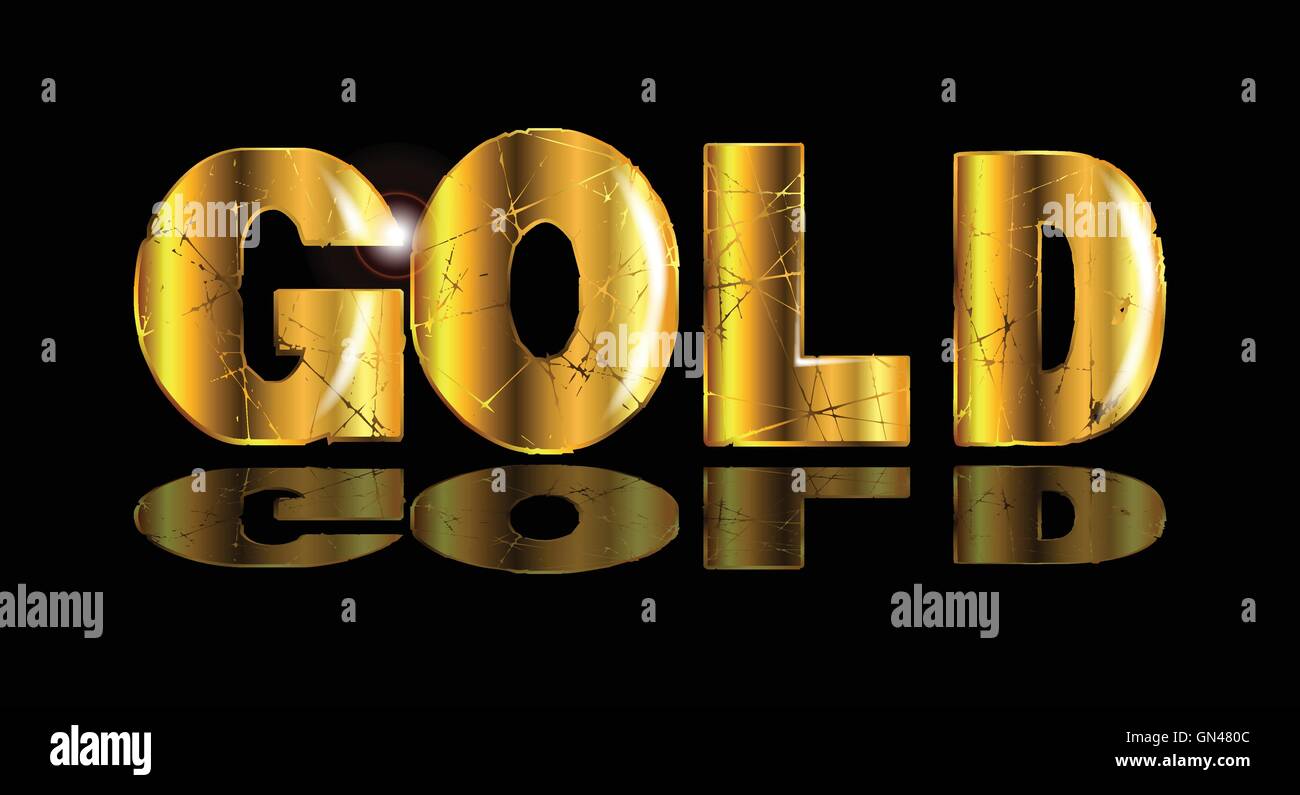 Gold letters Stock Vector Images - Alamy
