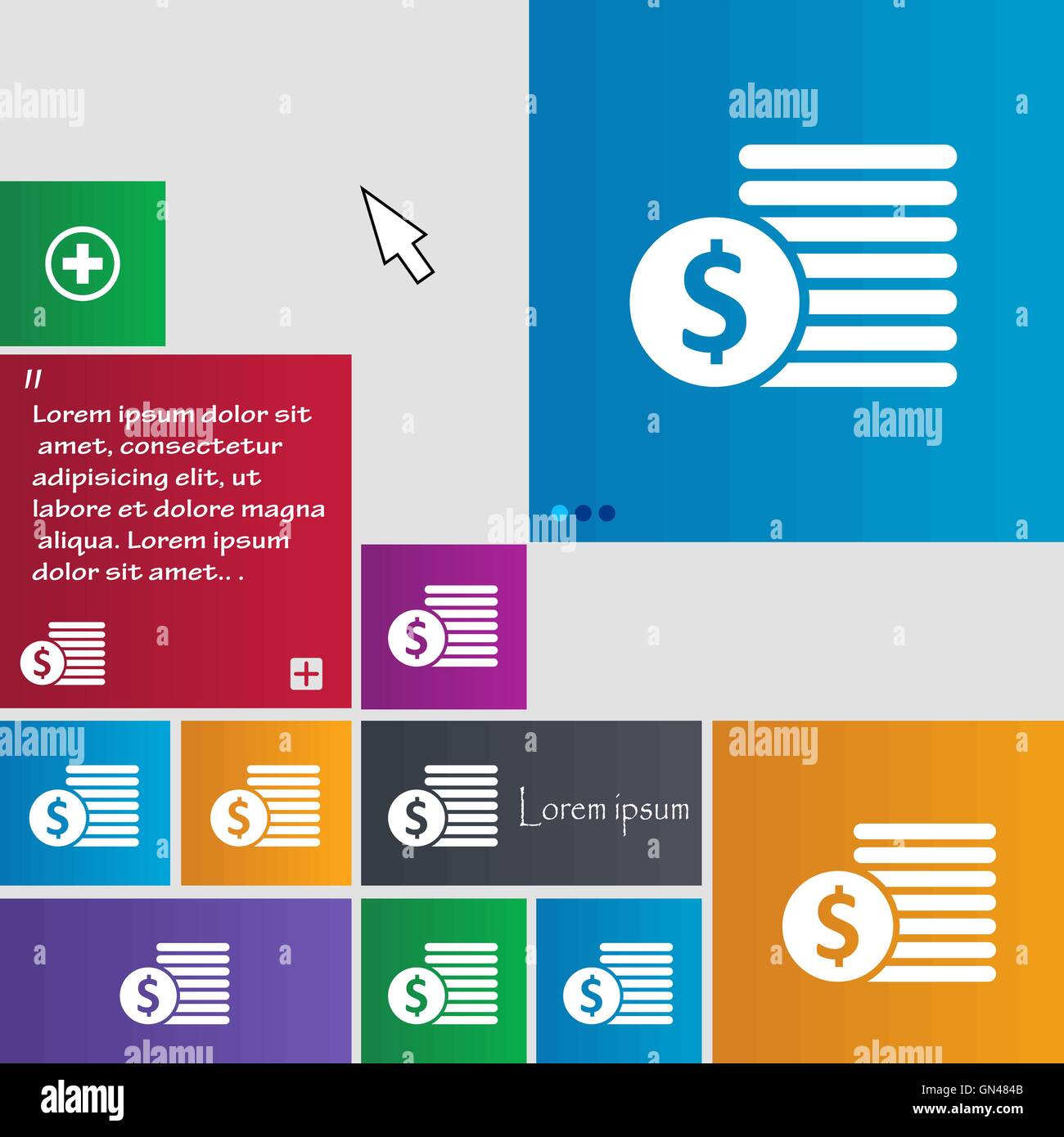 Buyer Menu icon sign. buttons. Modern interface website buttons with cursor pointer. Vector ...