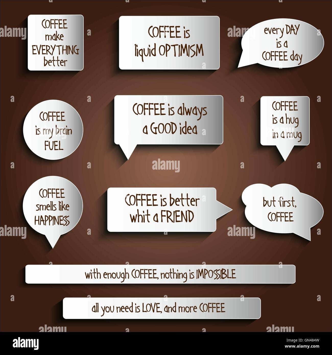 tags, labels, buttons, stickers with message about coffee Stock Vector ...