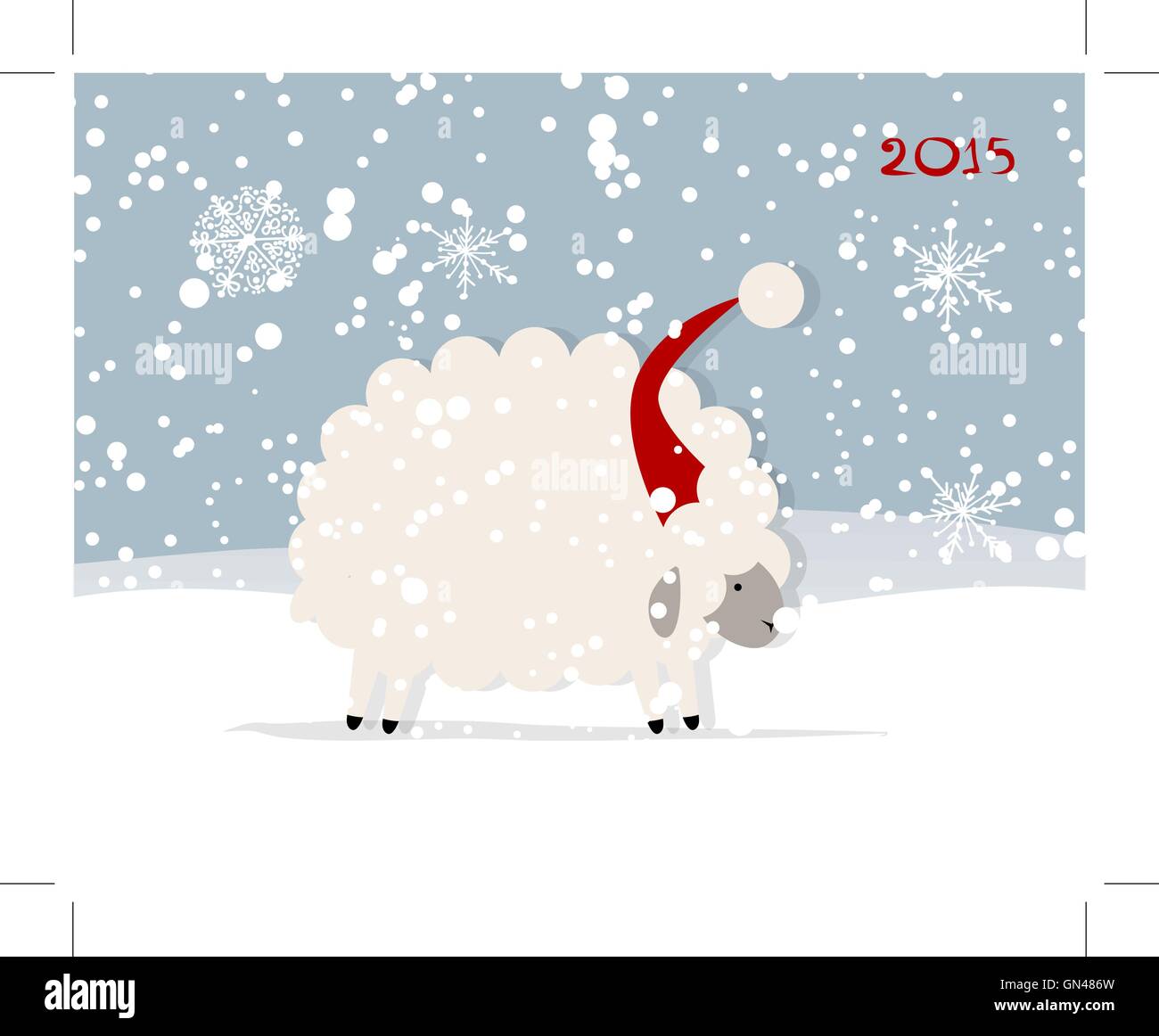 Happy new year concept santa Stock Vector Images - Alamy