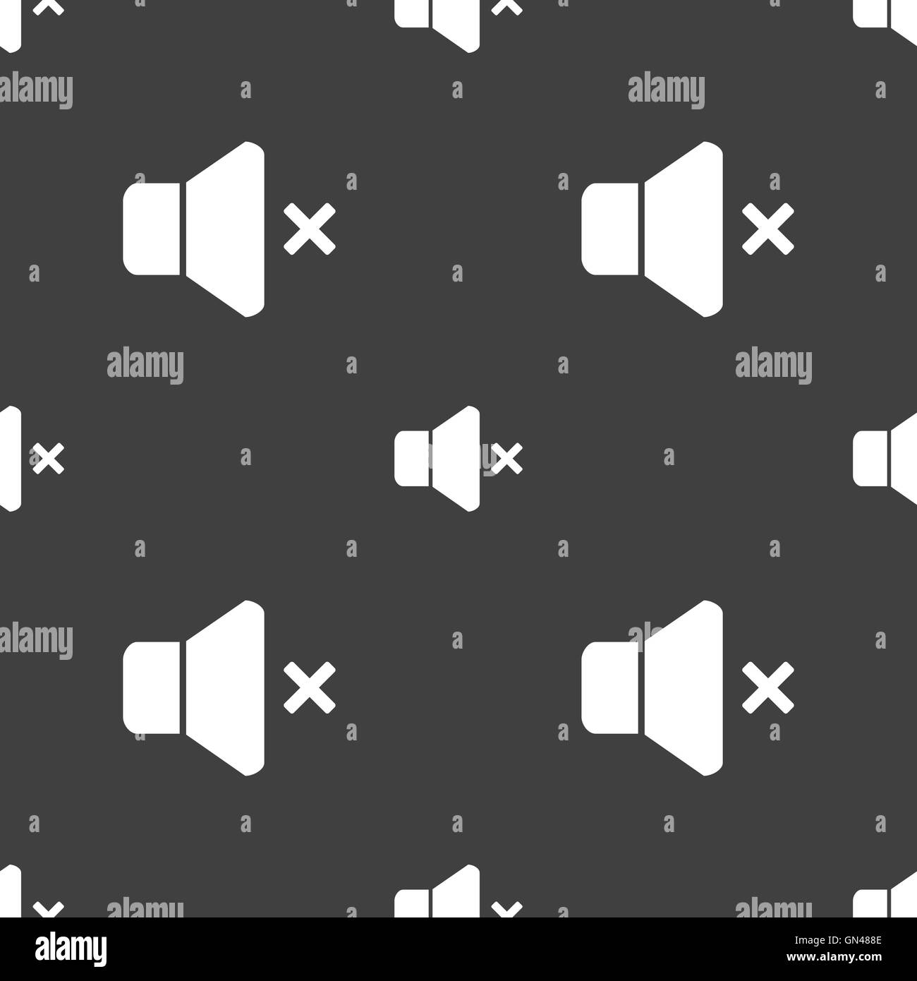 No Volume icon sign. Seamless pattern on a gray background. Vector ...
