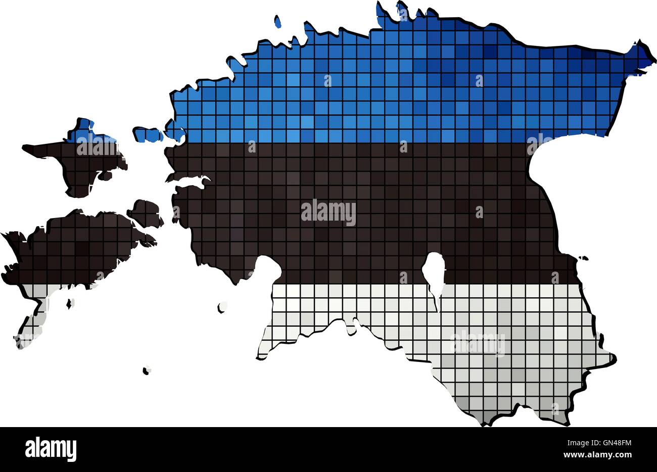 Estonia map with flag inside Stock Vector Image & Art - Alamy