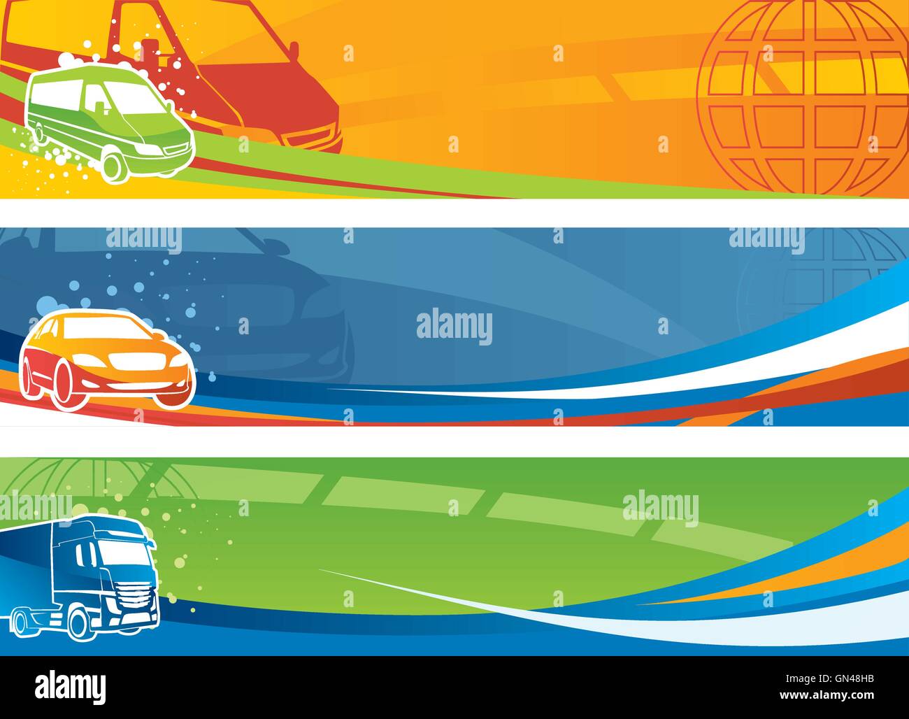 Set of contemporary transport banners Stock Vector Image & Art - Alamy