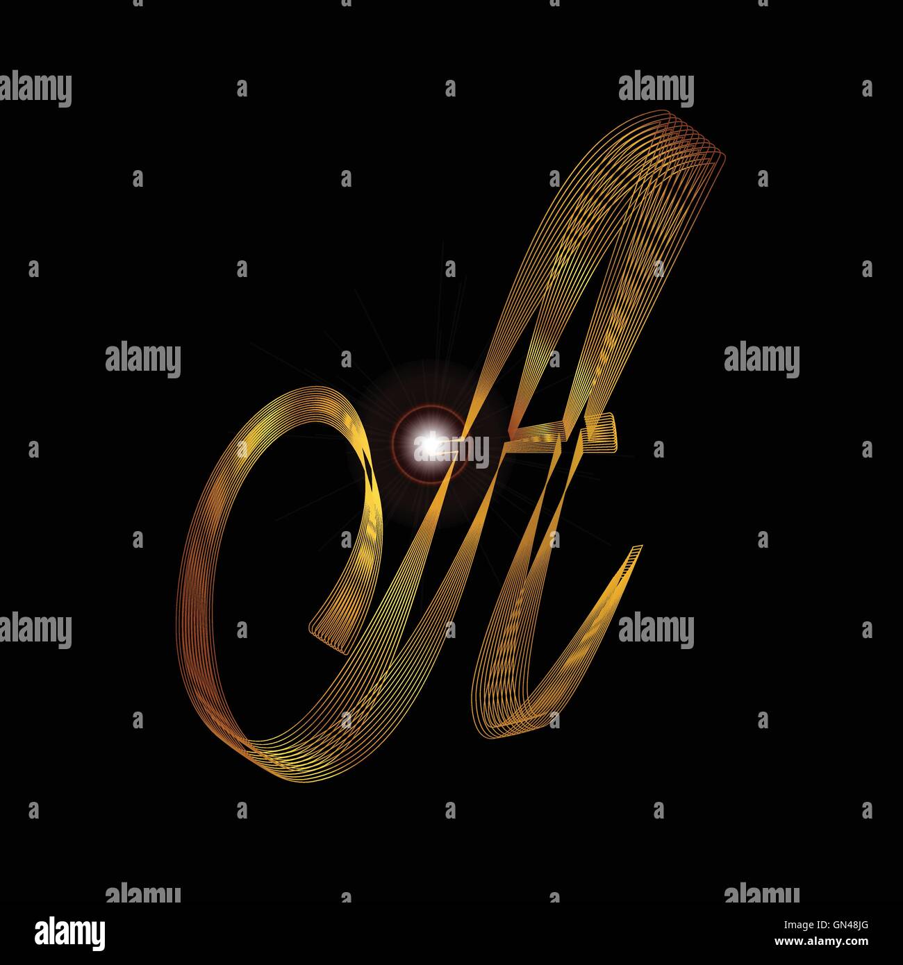 Letter a gold hi-res stock photography and images - Alamy