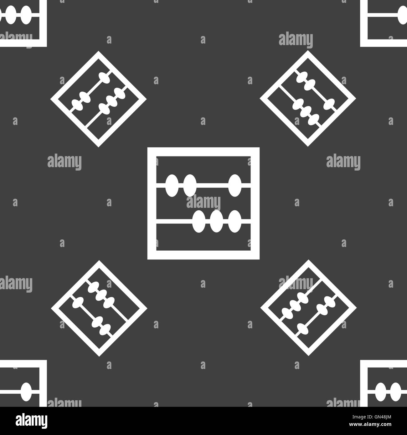 Abacus icon sign. Seamless pattern on a gray background. Vector Stock ...