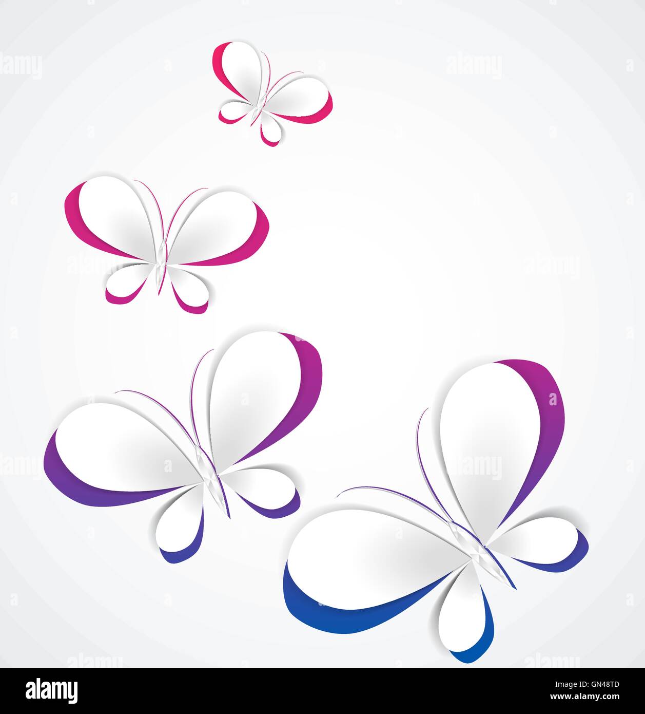 White paper butterfly Stock Vector Images - Alamy