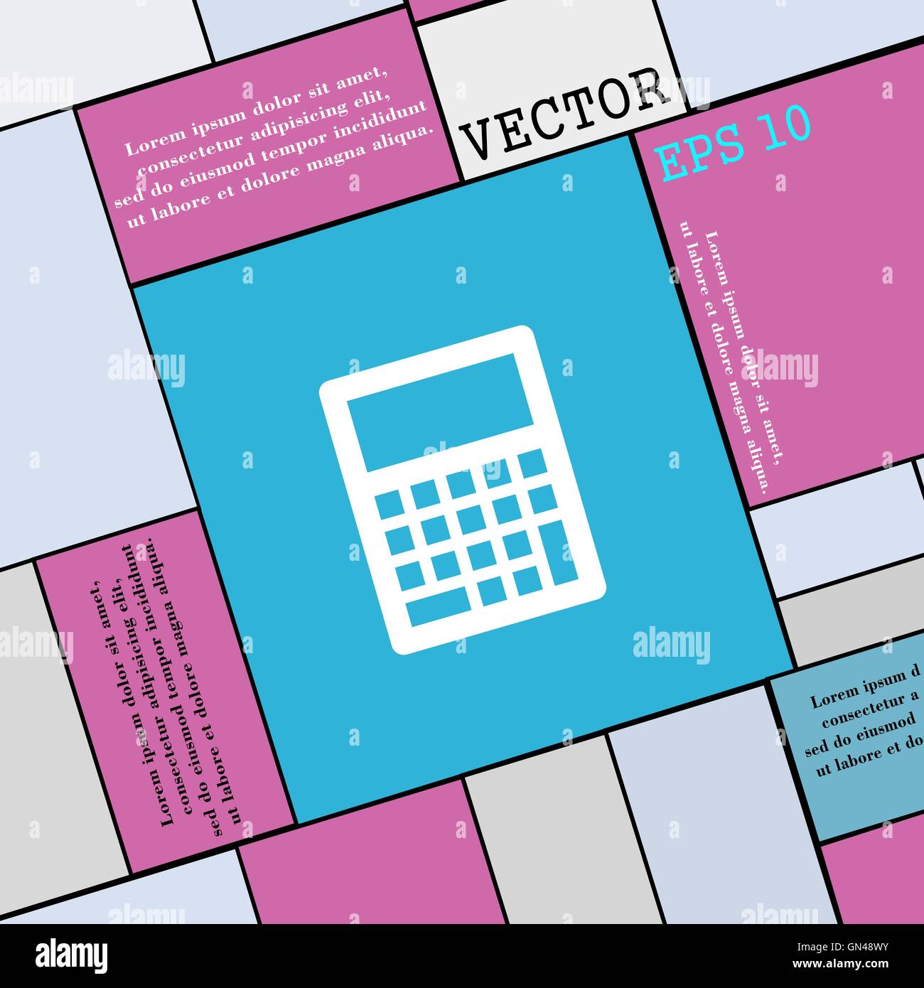 Calculator icon sign. Modern flat style for your design. Vector Stock ...