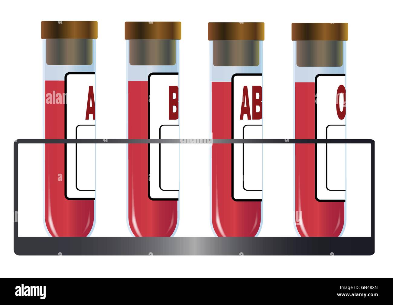 Test tubes blood samples Cut Out Stock Images & Pictures - Alamy