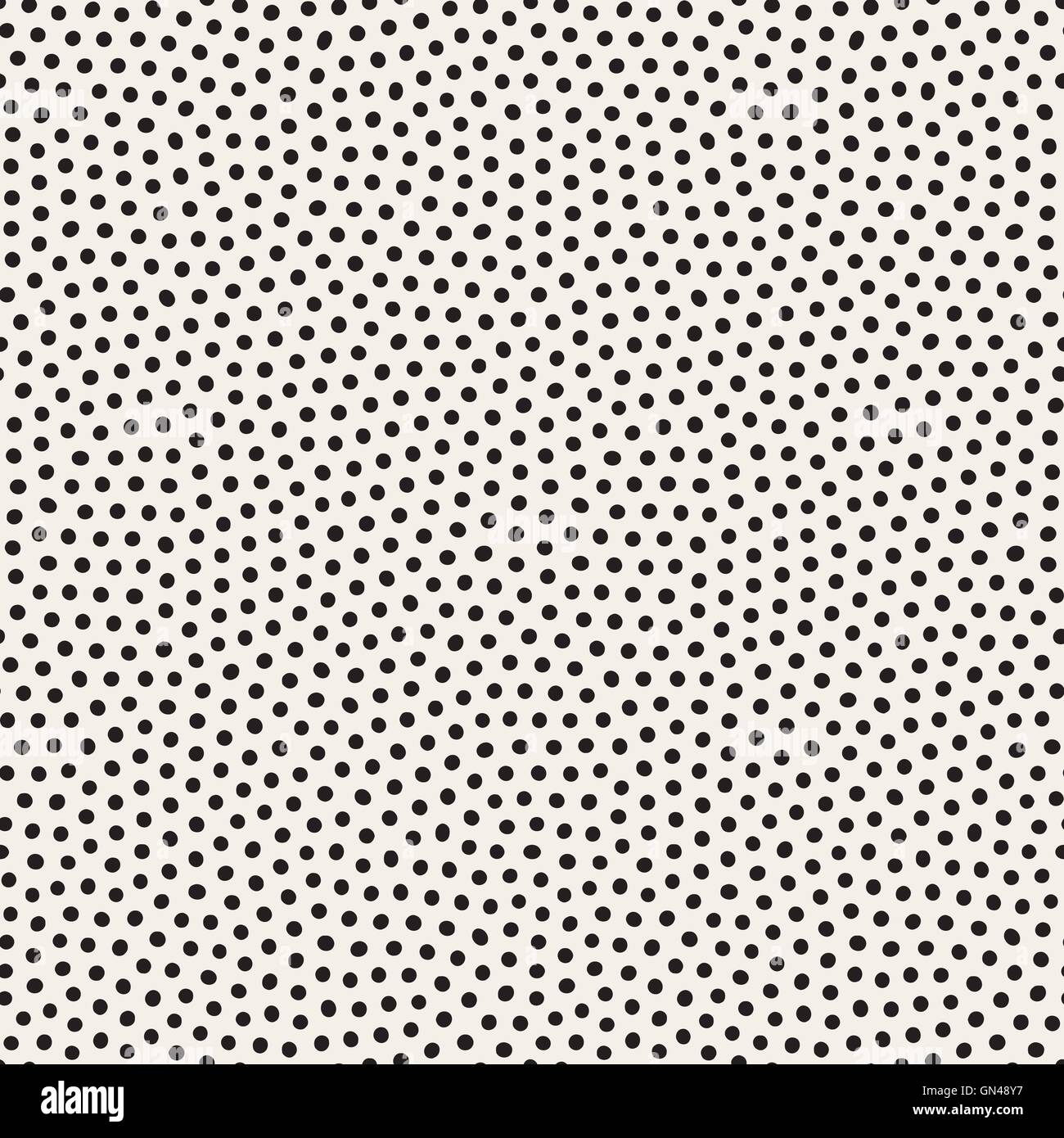 Vector Seamless Black and White Stippling Dots Jumble Pattern Stock ...