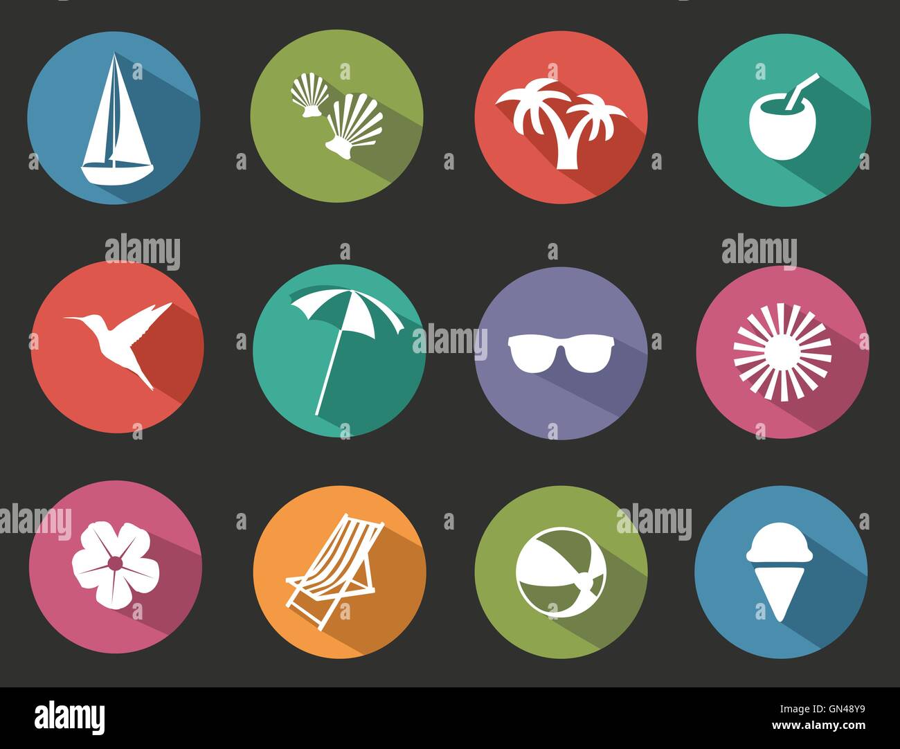 Tropical icons hi-res stock photography and images - Alamy
