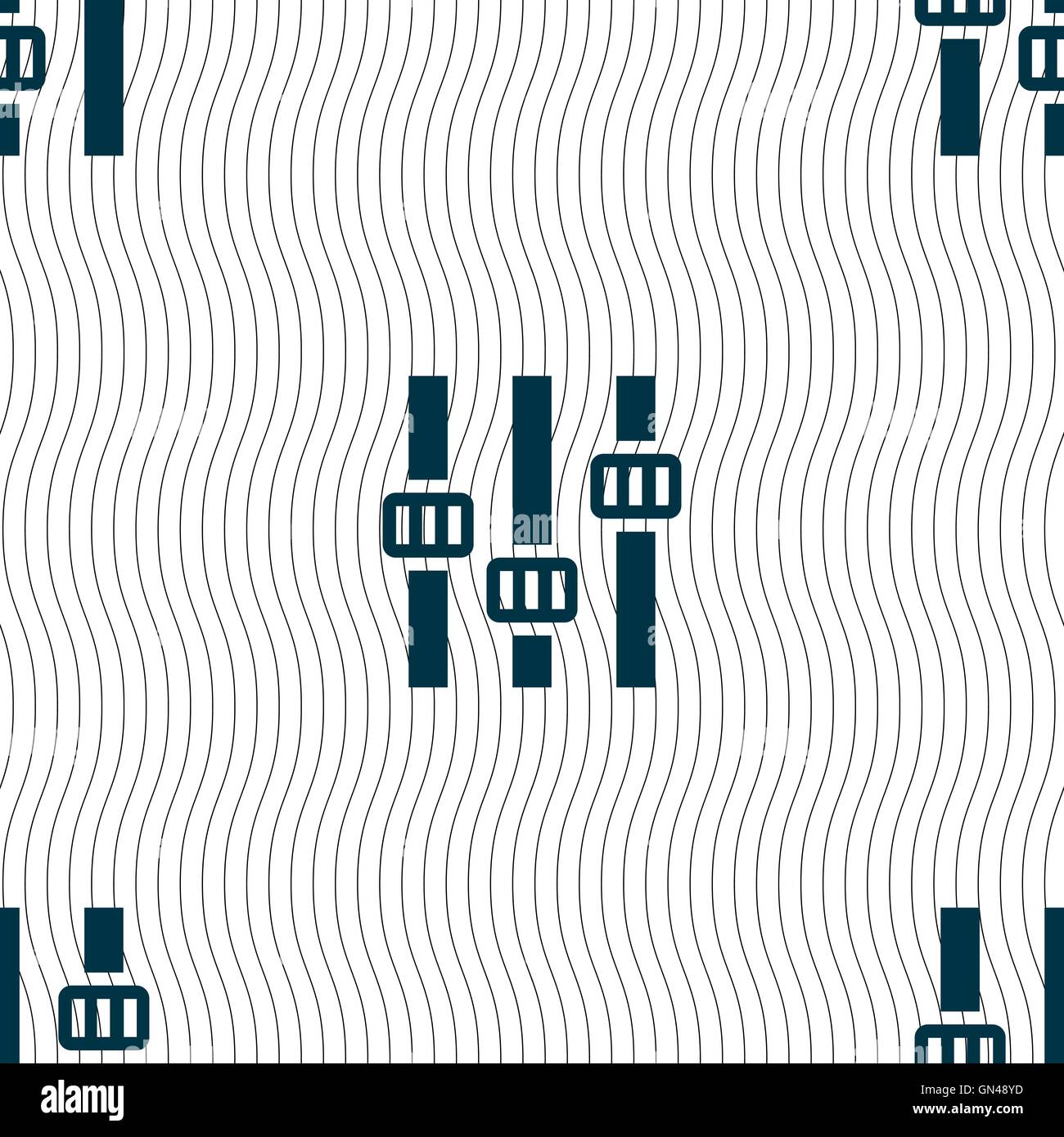 Equalizer icon sign. Seamless pattern with geometric texture. Vector Stock Vector Image & Art ...