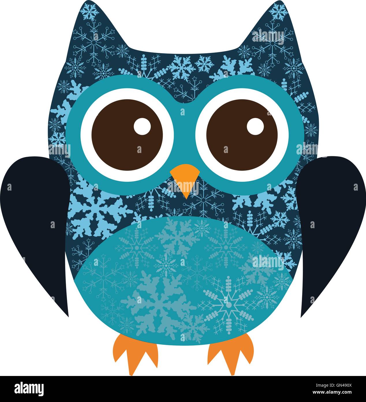 Flying owl snow Stock Vector Images - Alamy