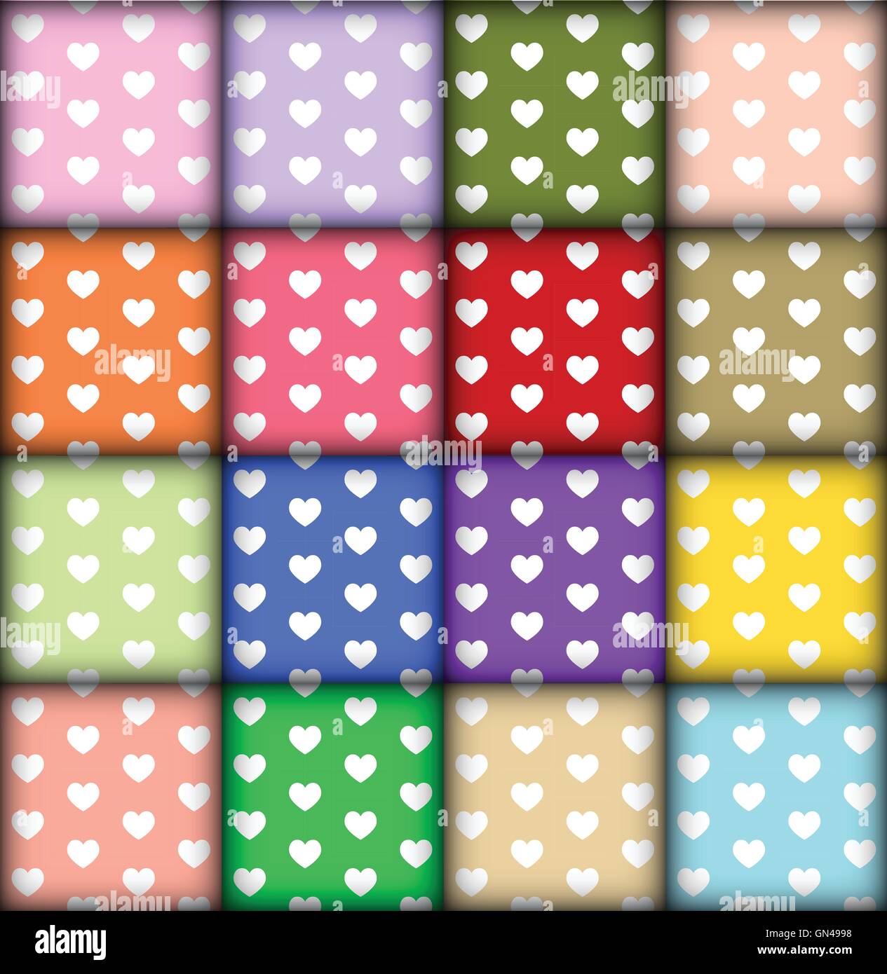 Seamless heart pattern on Stock Vector Images - Alamy