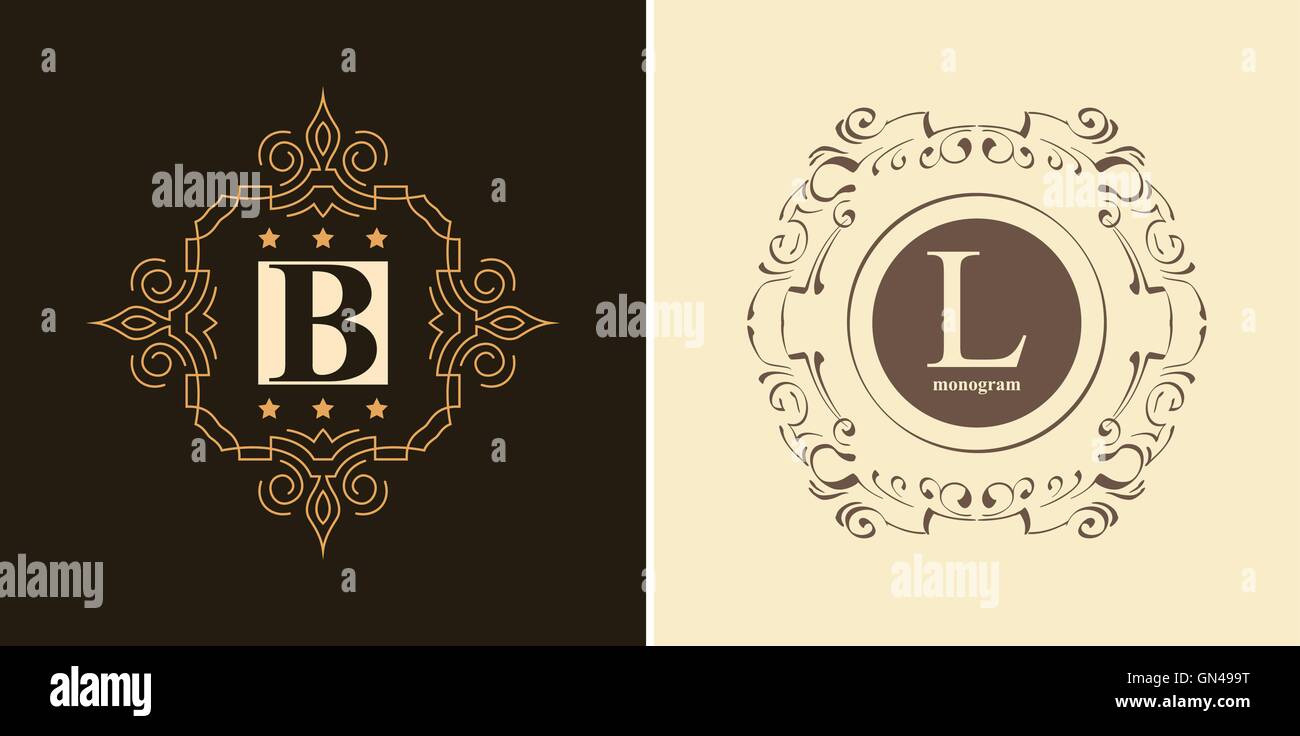 Elegant Monogram High Resolution Stock Photography and Images - Alamy