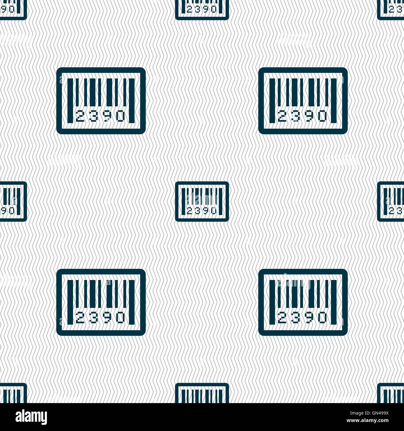barcode icon sign. Seamless pattern with geometric texture. Vector ...