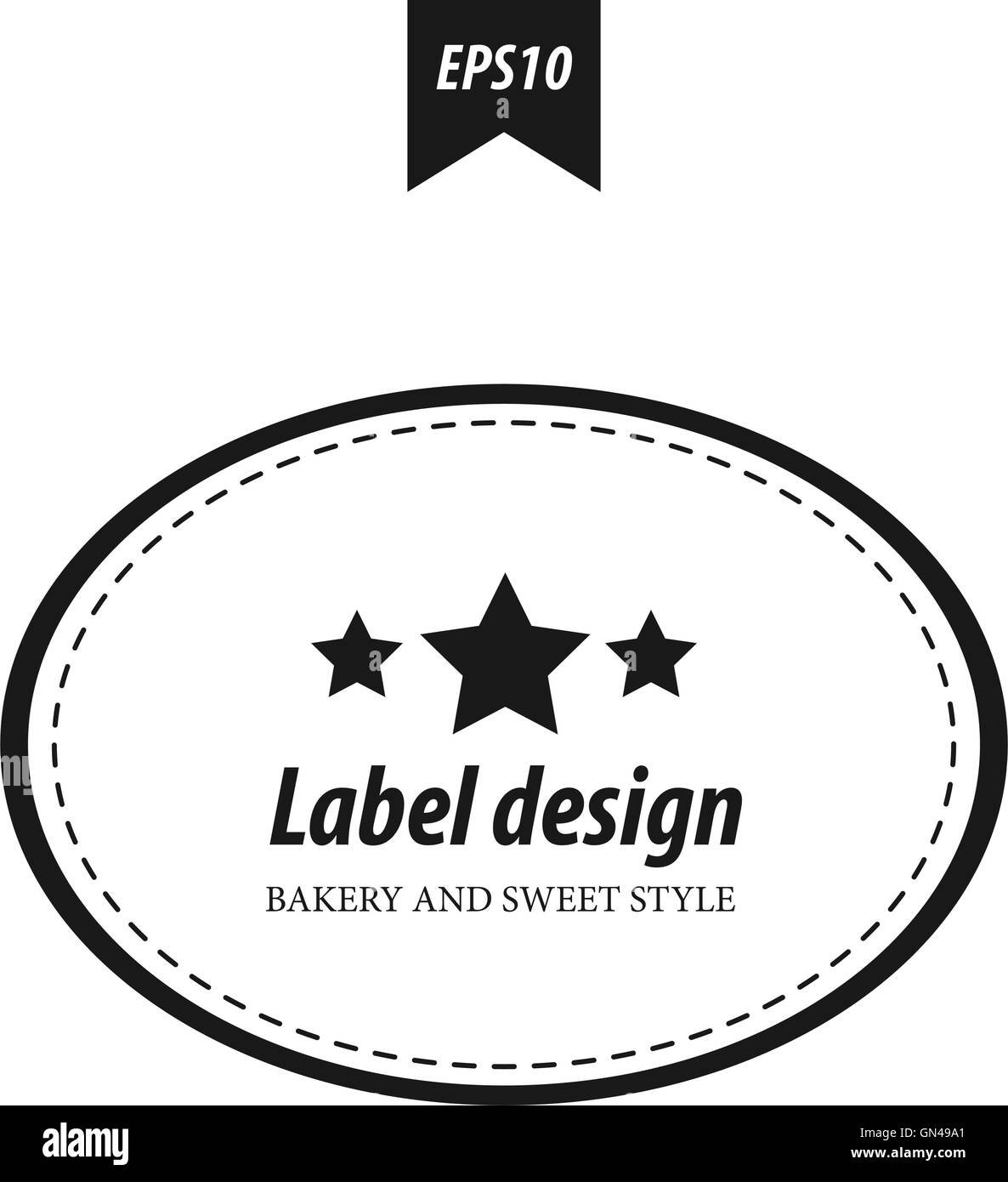 Retro bakery style label set hi-res stock photography and images - Alamy