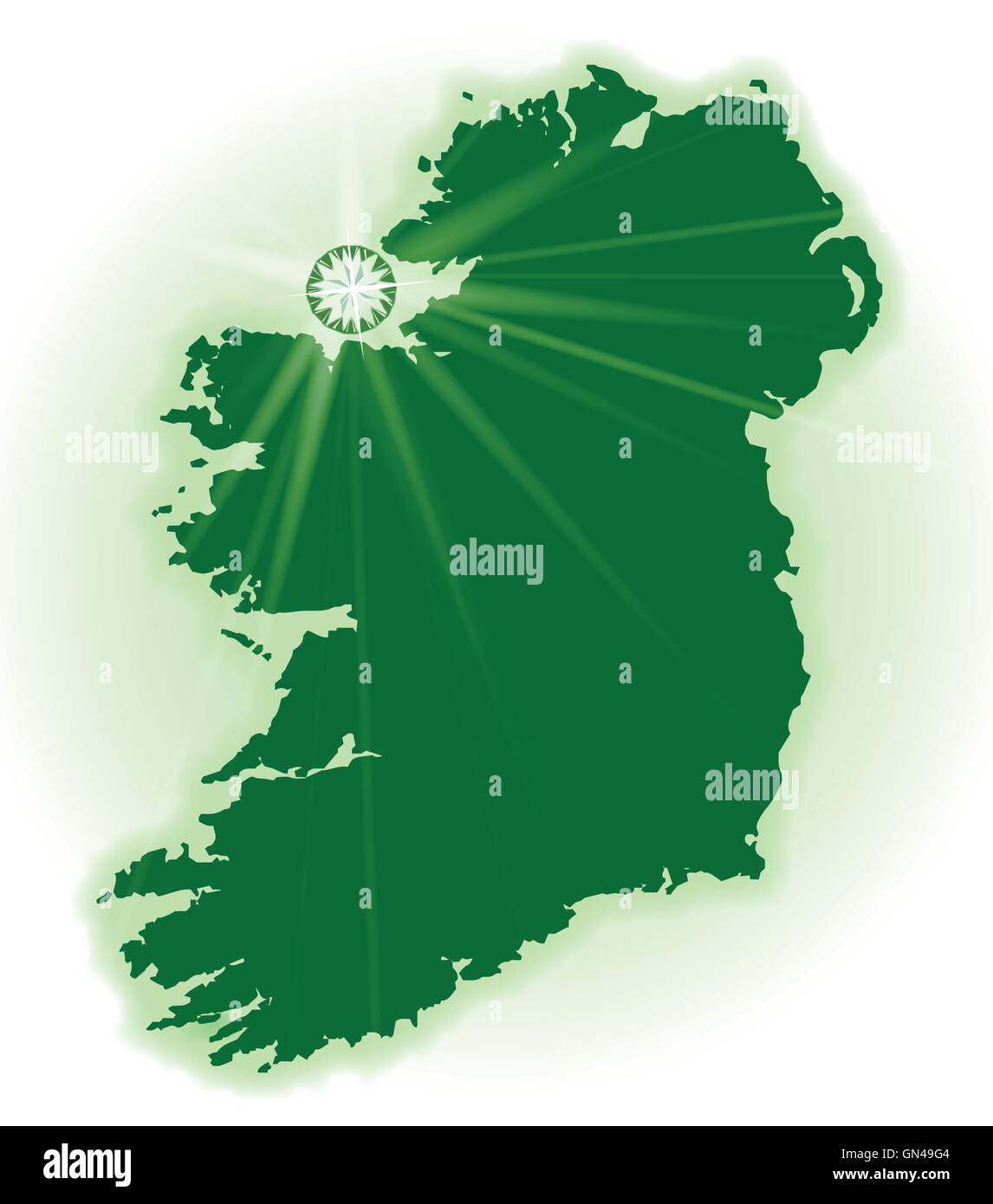 Emerald island map hi-res stock photography and images - Alamy
