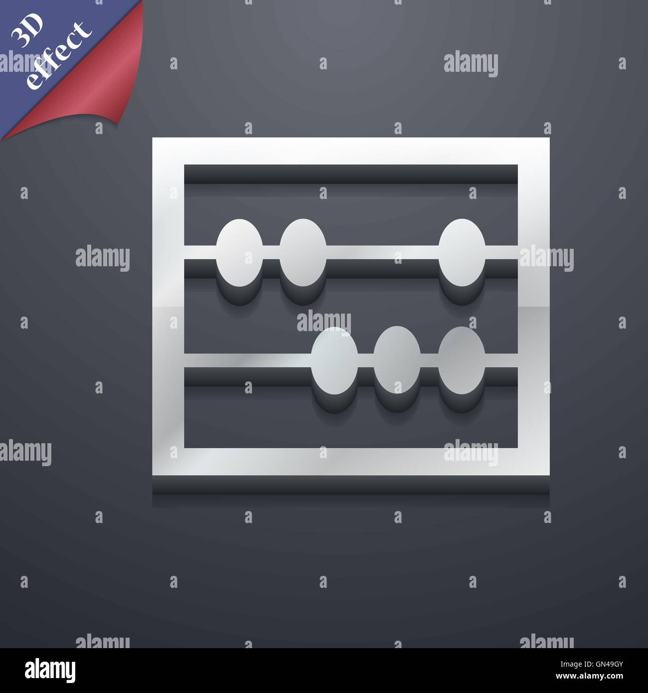Abacus icon symbol. 3D style. Trendy, modern design with space for your text Vector Stock Vector ...