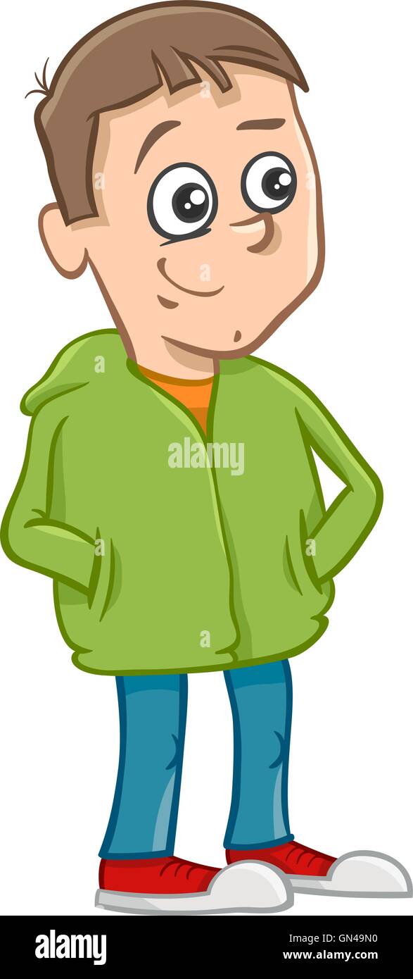 cute boy cartoon illustration Stock Vector Image & Art - Alamy