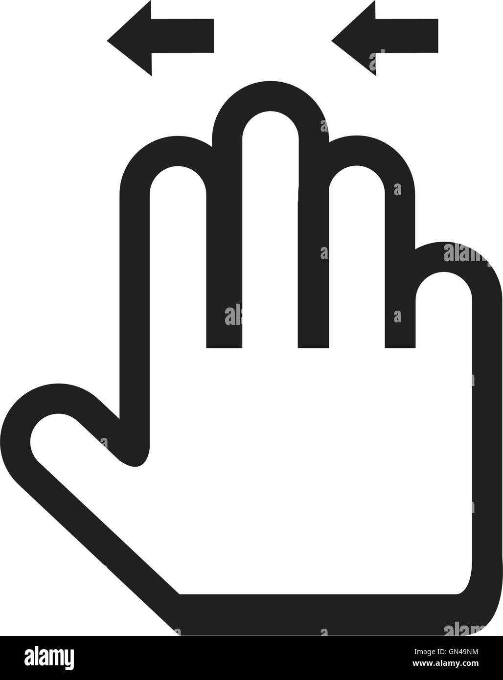 Hand stop sign icon vector Stock Vector Images - Alamy