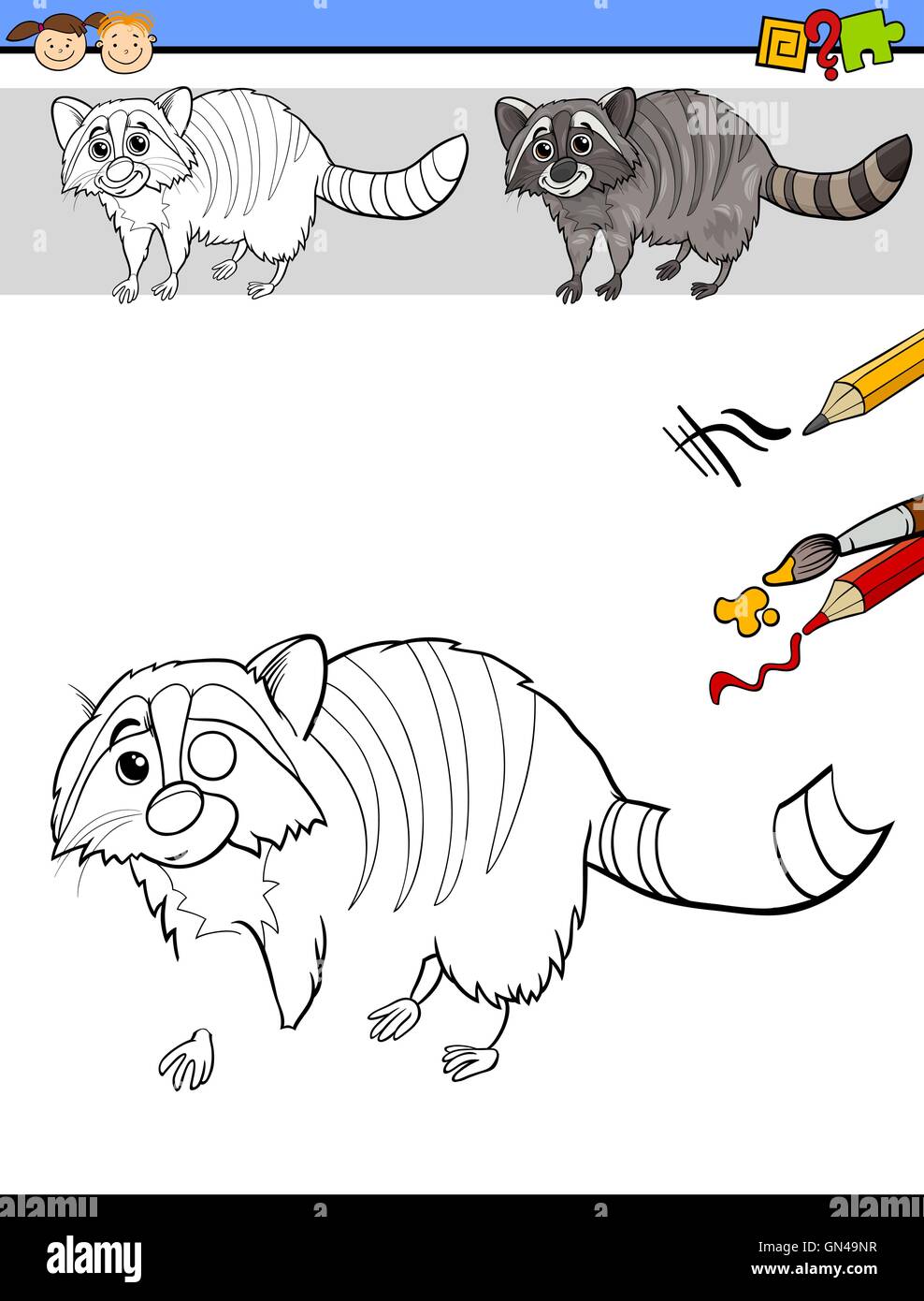 draw and color exercise Stock Vector Image & Art - Alamy