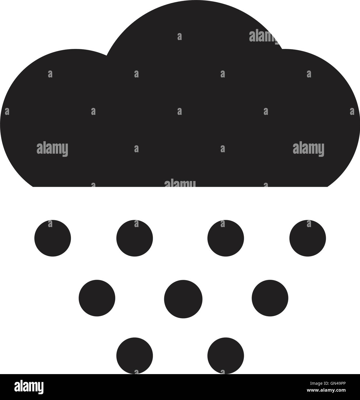 White rain flat icon Stock Vector Images - Alamy