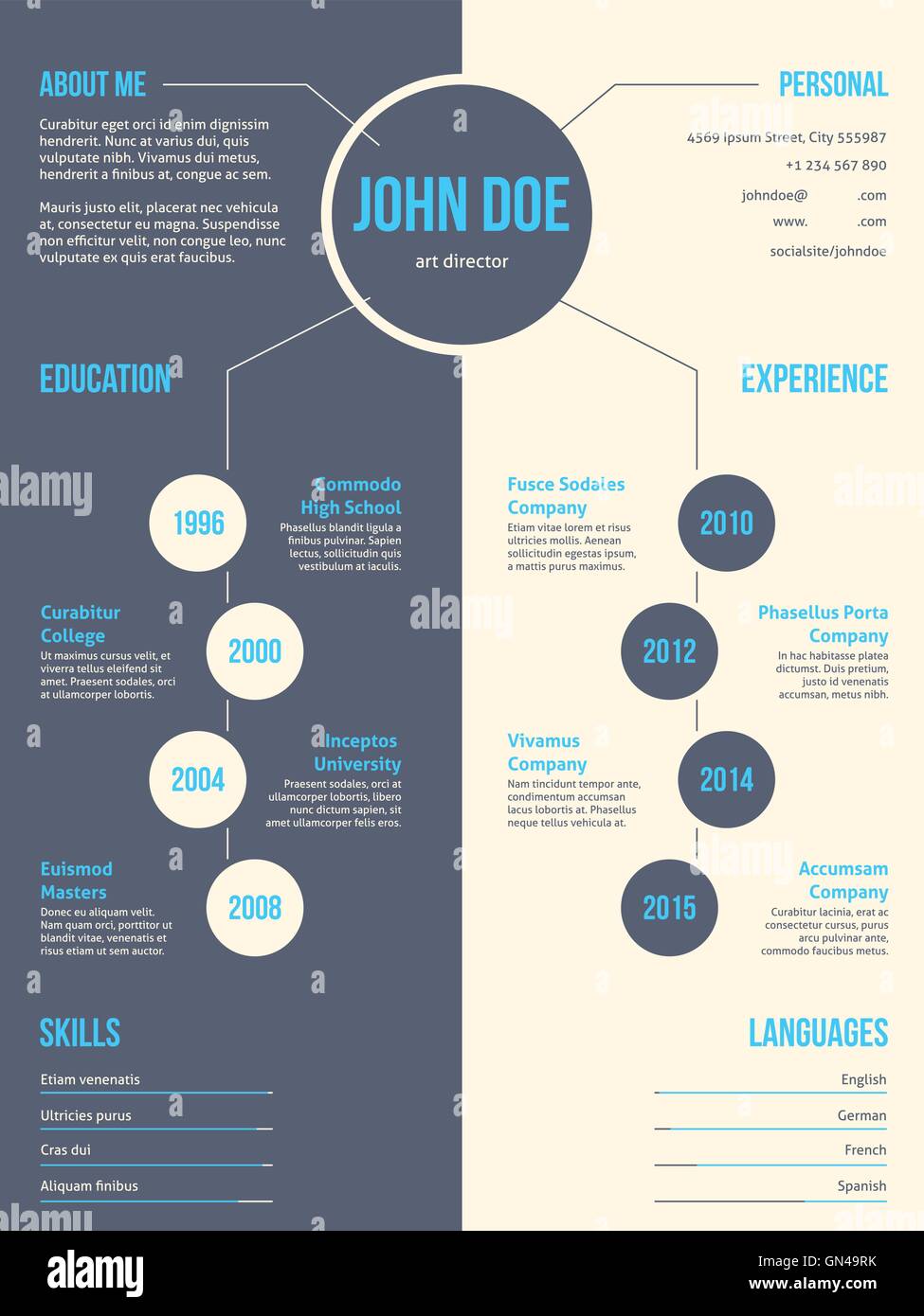 Simplistic yet eyecatching modern resume cv template Stock Vector Image ... Simplistic yet eyecatching modern resume cv template Stock Vector Image ...