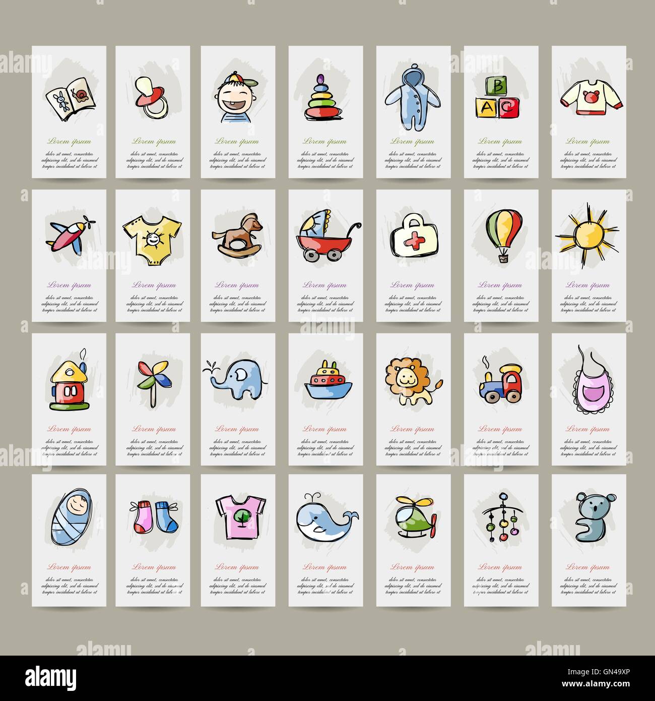 Set of baby icons for your design Stock Vector Image & Art - Alamy