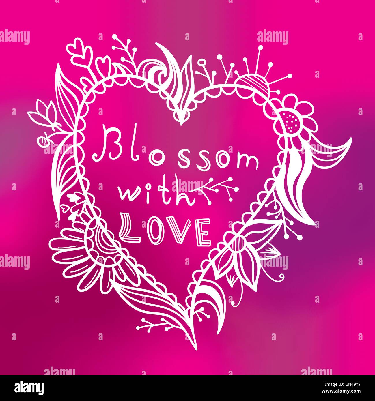 Blossom with love Stock Vector Image & Art - Alamy