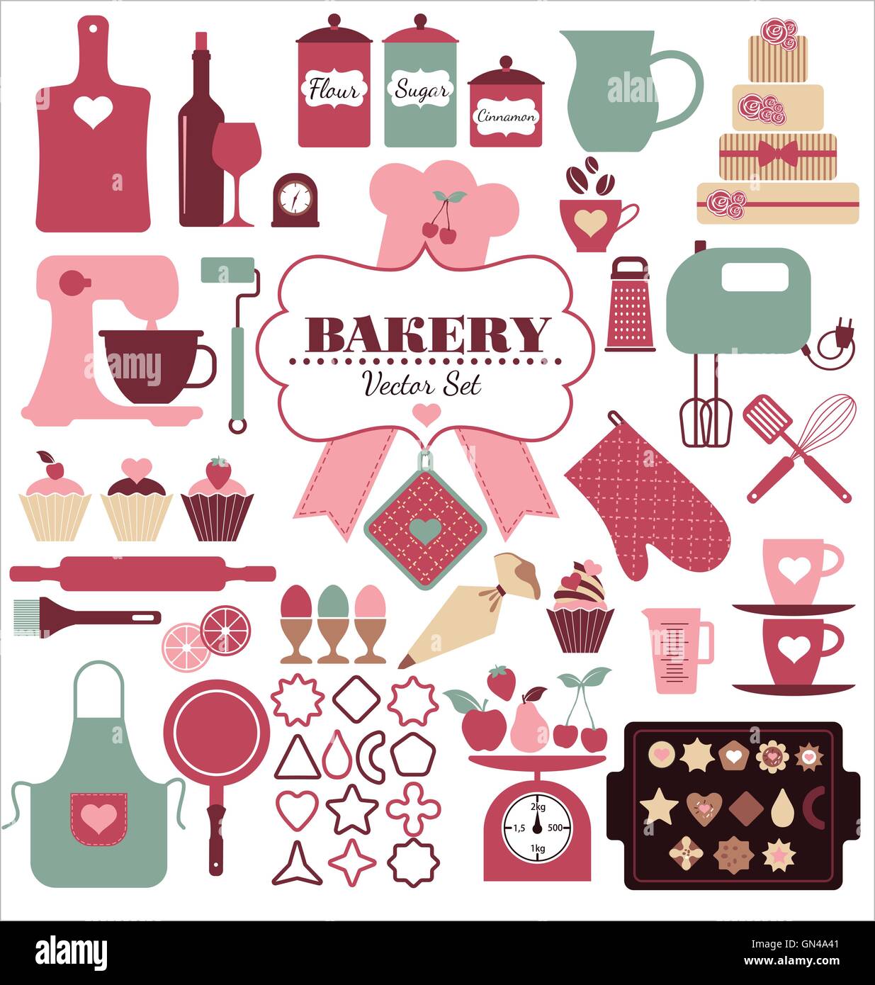 Bakery icons set Stock Vector Image & Art - Alamy