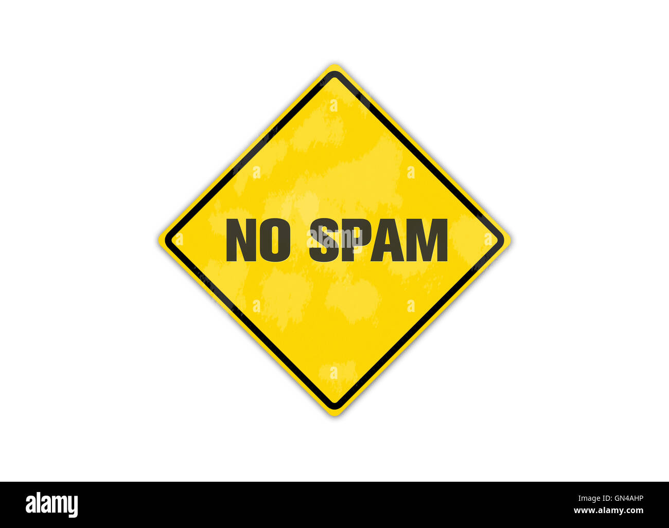 yellow spam sign Stock Photo - Alamy