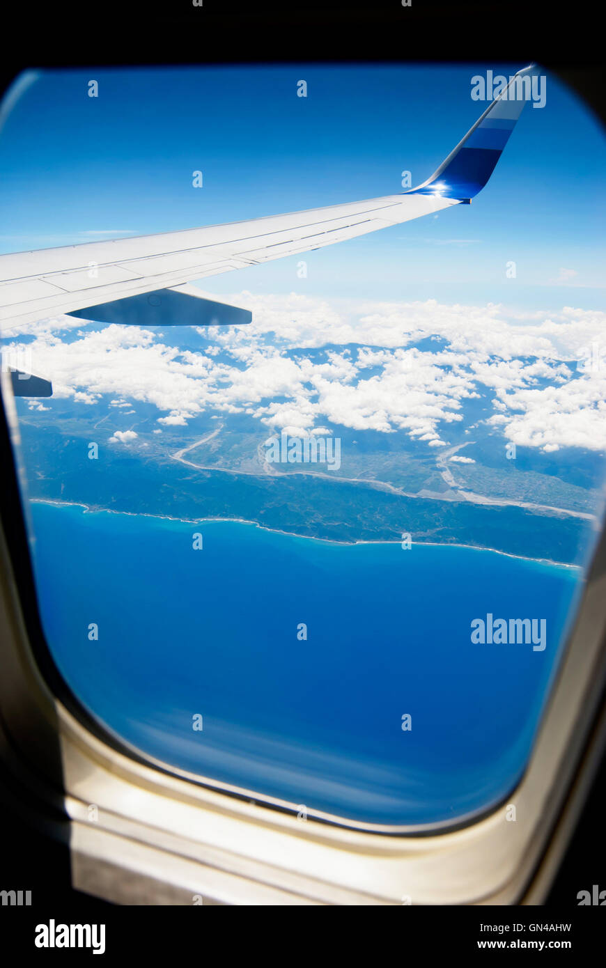 View from airpalne window Stock Photo - Alamy