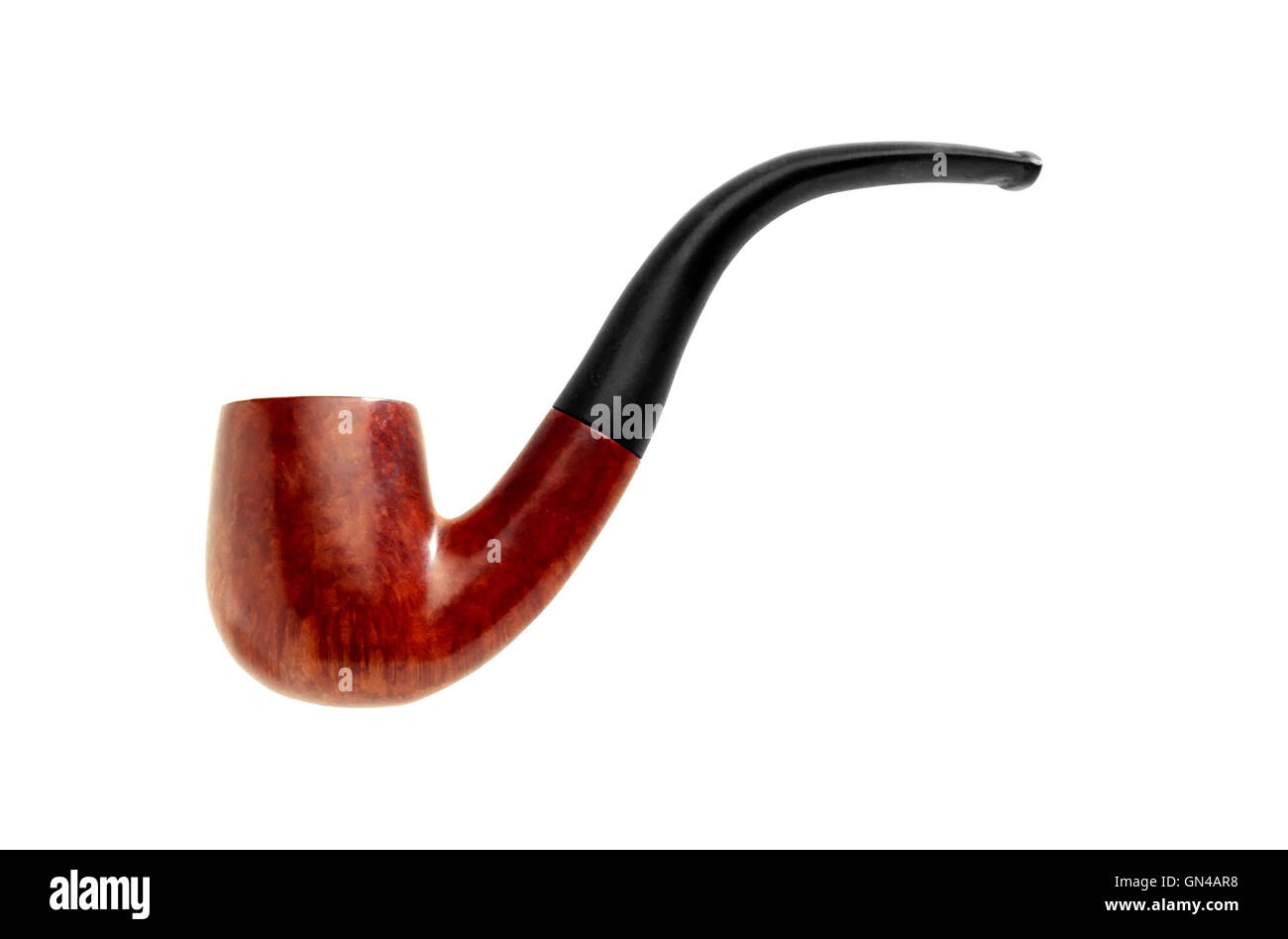 brown tobacco pipe color image isolated Stock Photo - Alamy