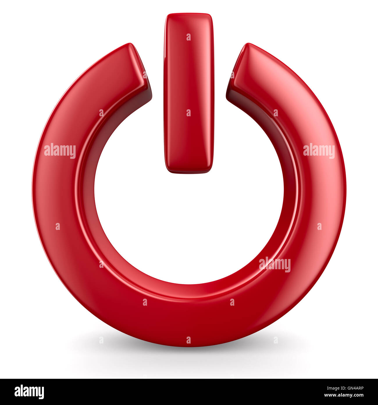 power sign on white background. Isolated 3D image Stock Photo - Alamy